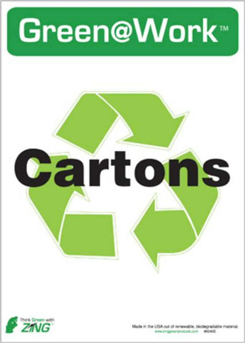 Green@Work Cartons Eco Labels | 0049S | Rutke Signs Home of Signs ...