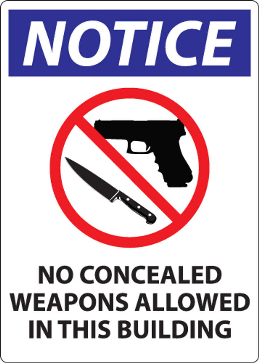 Notice No Concealed Weapons Allowed In This Building - Concealed Carry ...