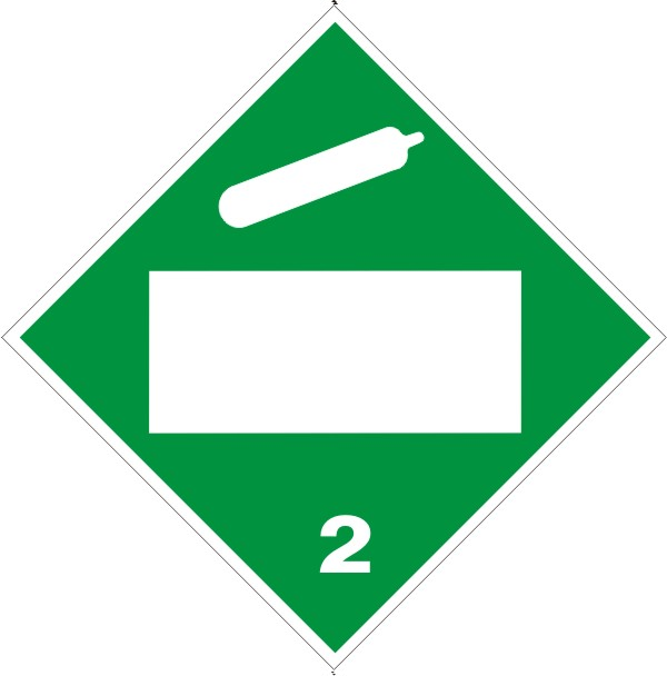 Non Flammable Gas Picto Blank - Class 2 DOT Placard | DOT-2622 | Rutke ...