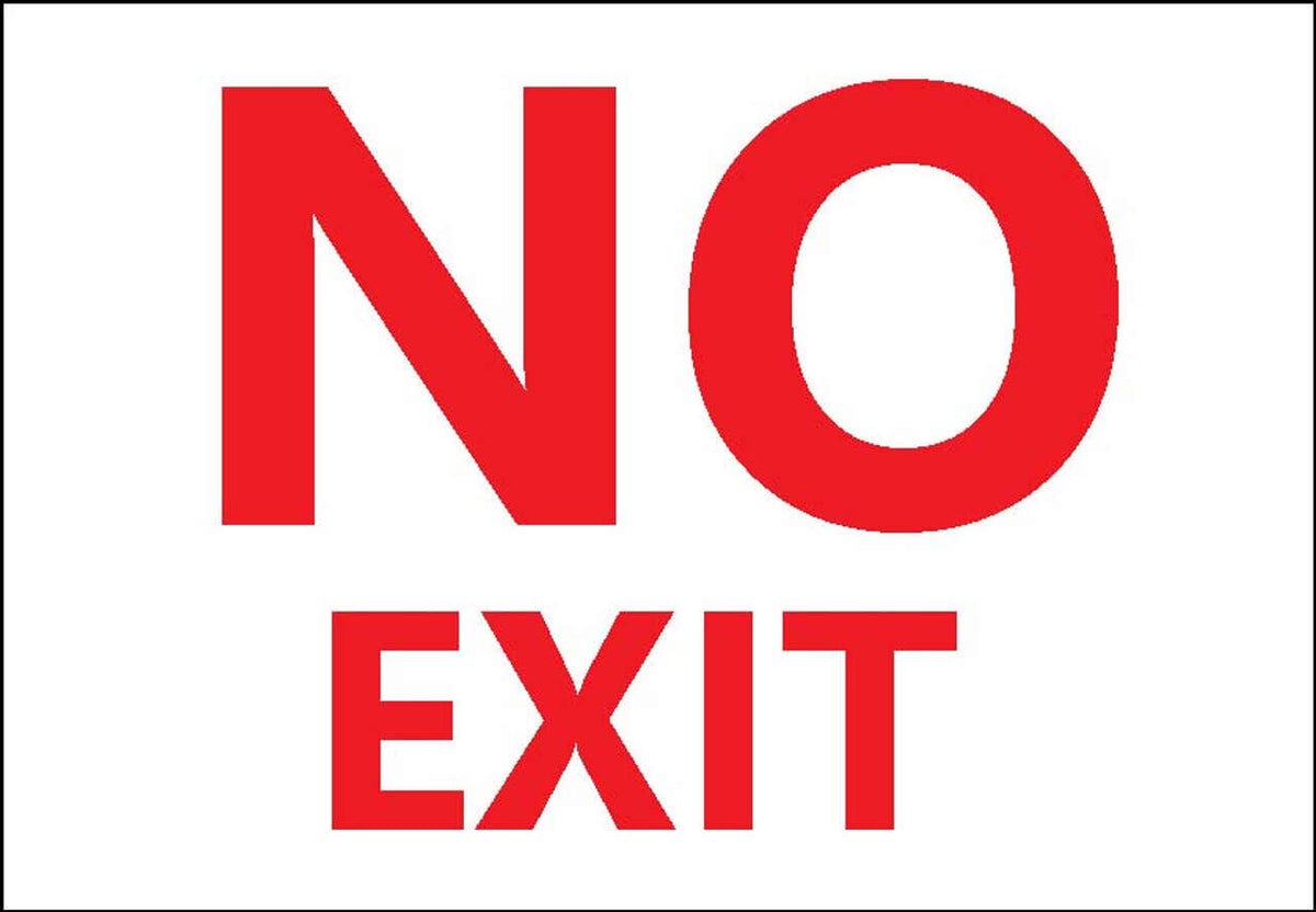 No Exit Eco Fire and Exit Safety Signs Available In Different Sizes an ...
