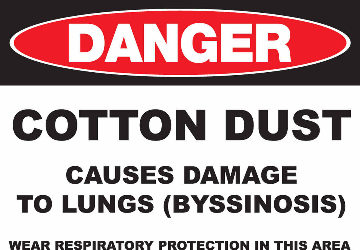 Danger Cotton Dust Eco GHS Signs Available in Different Materials | 26 ...