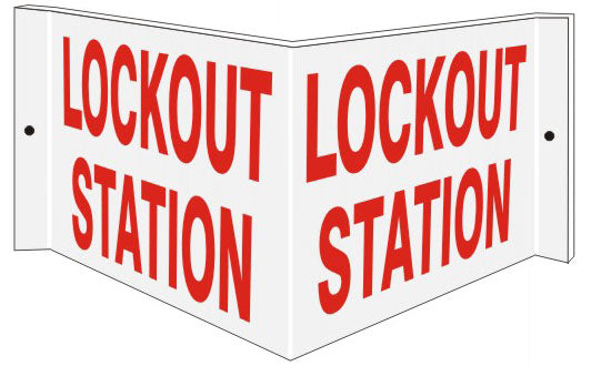 Lockout Station Wall Projection Standard and Glow Signs | Rutke Signs ...